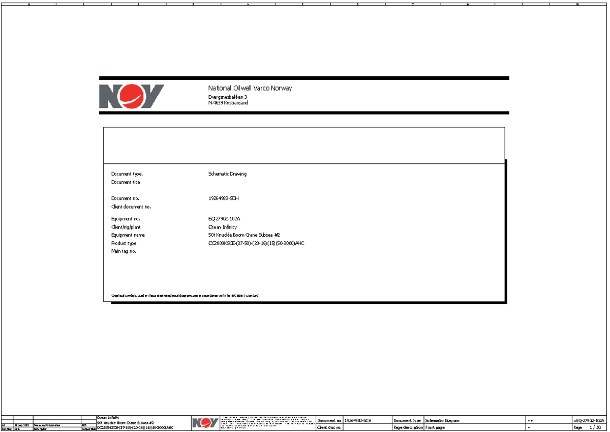 Ocean Infinity 50t Knuckle Boom Crane Subsea Schematic Diagrams - Studocu