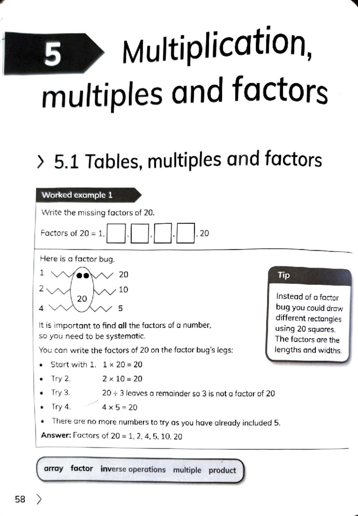 Multiplication and Factors: Class 3 Workbook WB1 - Studocu