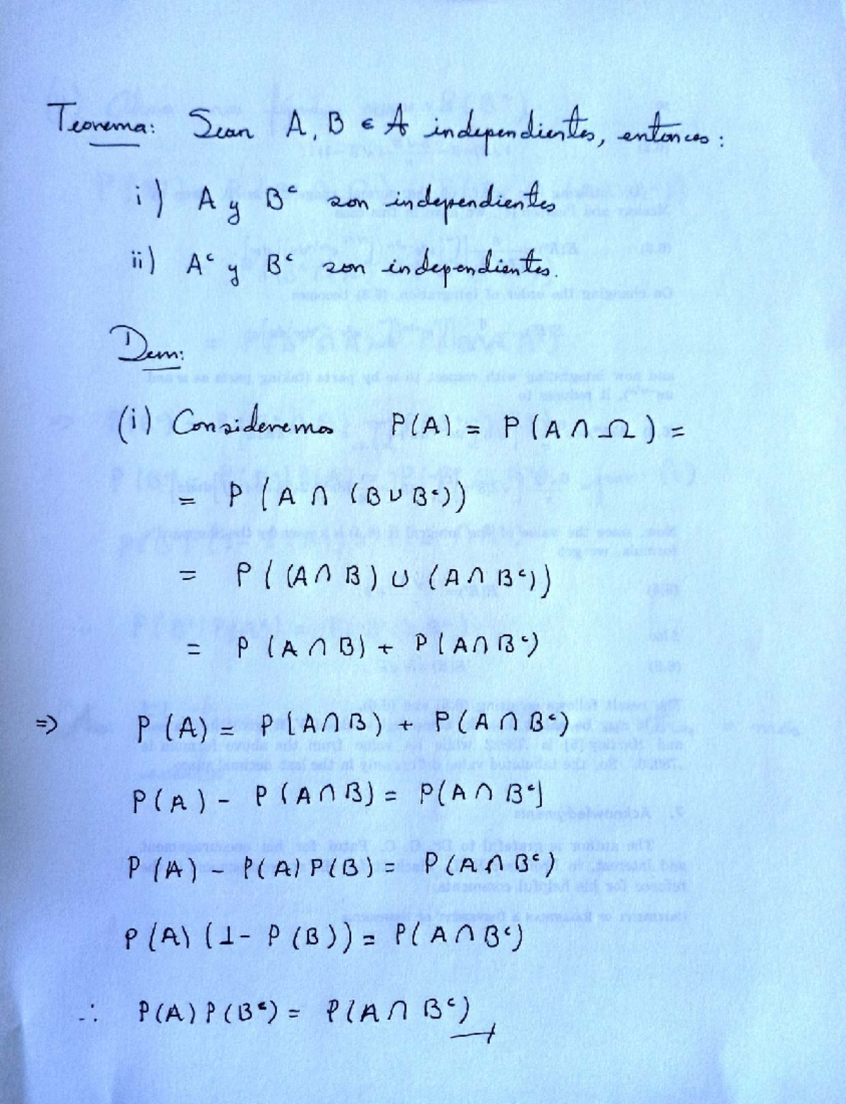 EDP 2020 - Probabilidad y Dependencia: Notas de Clase - Studocu