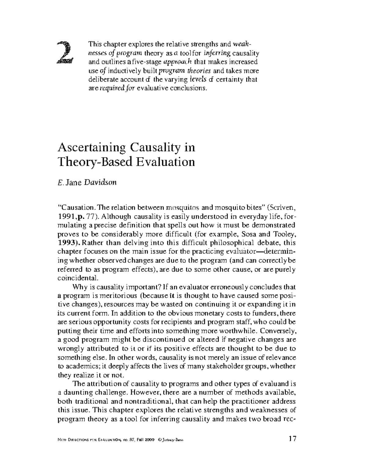 2 Davidson Theory Based Evaluation - This chapter explores the relative ...