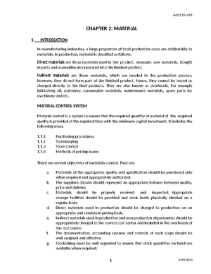 ACC116- Group Assignment - ACC116 - INTRODUCTION TO COST ACCOUNTING ...