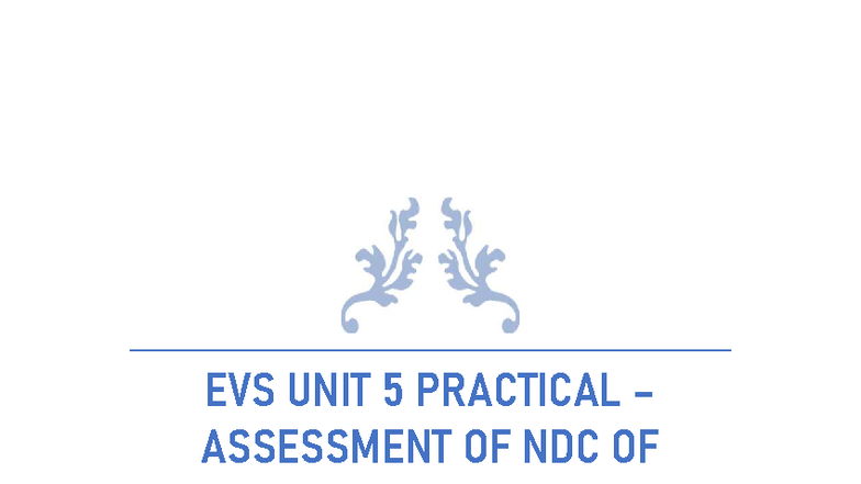 EVS Unit 5 Practical Assessment: NDCs of Developed vs. Developing ...
