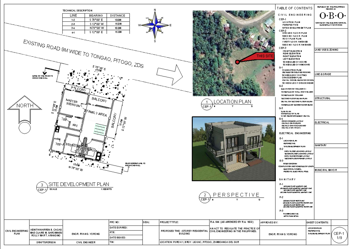 Civil Engineering Plans for Proposed Two-Storey Residential Building ...