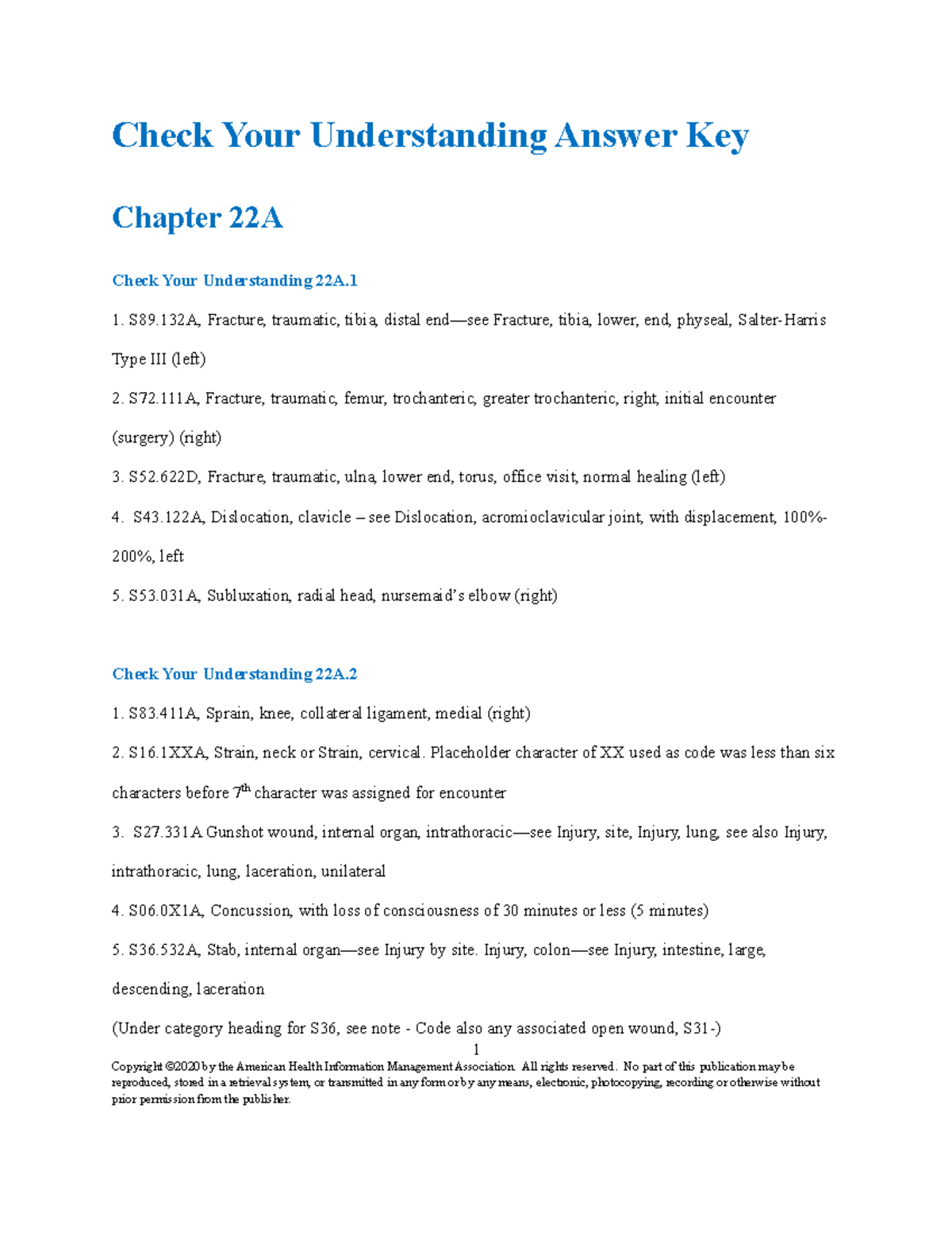 Ch22A.CYU - Answer Key - Check Your Understanding Answer Key Chapter ...