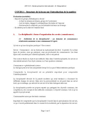 0. 2924 Note de cours et lectures - COURS 1- INTRO / LA COMMUNICATION INTERPERSONNELLE ET DE ...