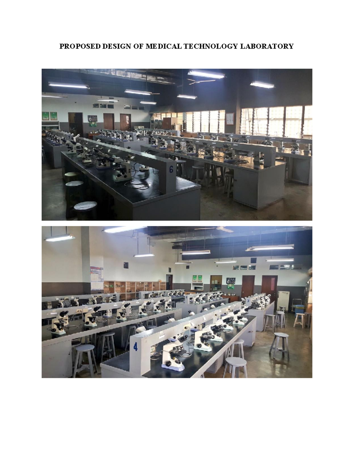 Proposed Design OF Medical Technology Laboratory - PROPOSED DESIGN OF ...