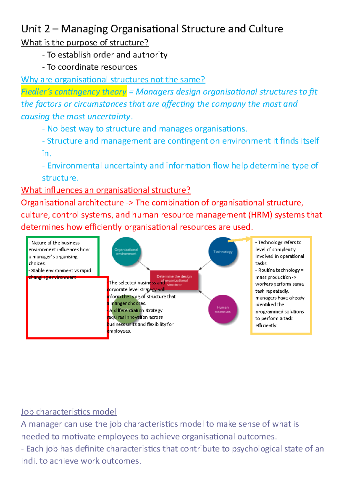 Unit 2 - Semester 2 - Notes to study for tests and exams - Unit 2 ...