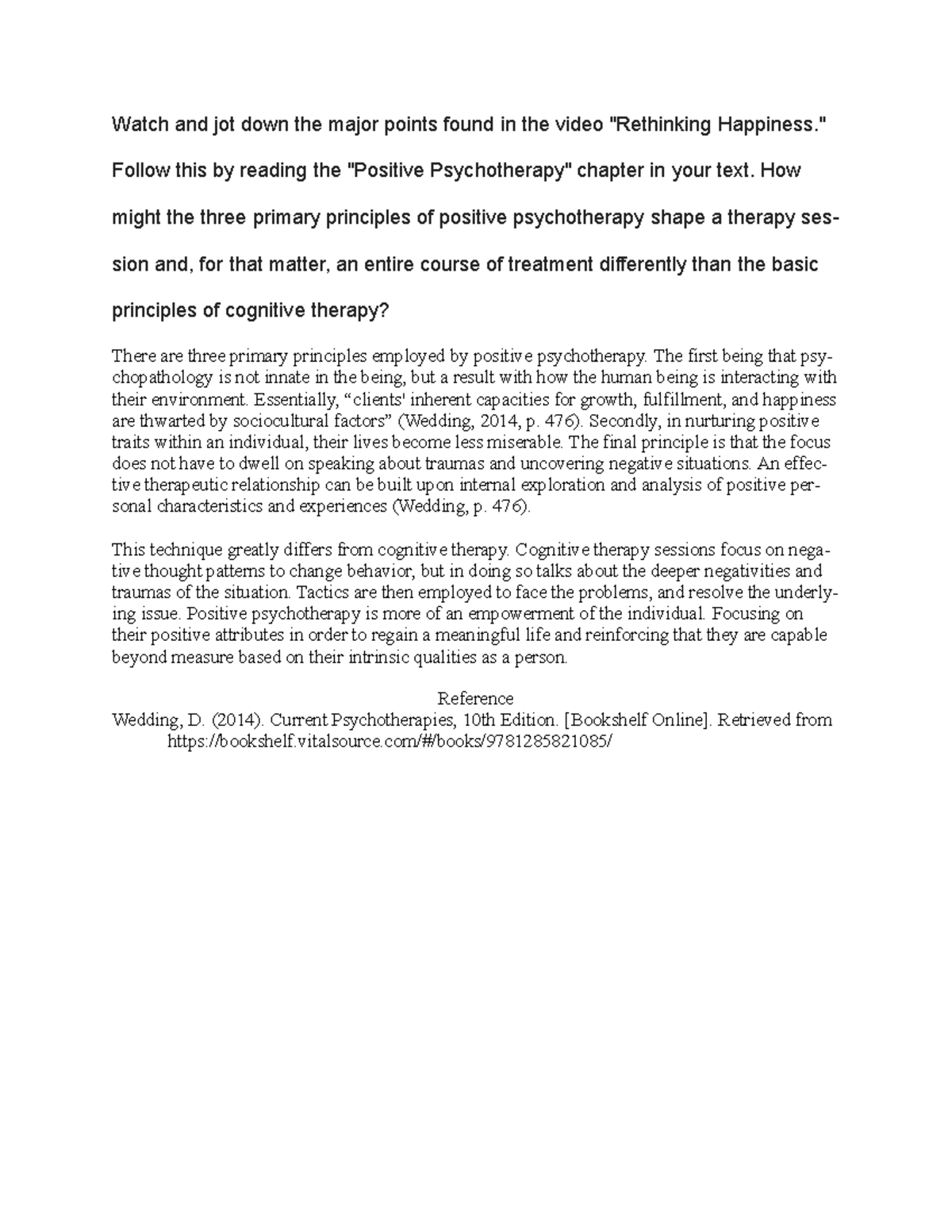 Rethinking Happiness - Complete first chapter notes - Watch and jot ...