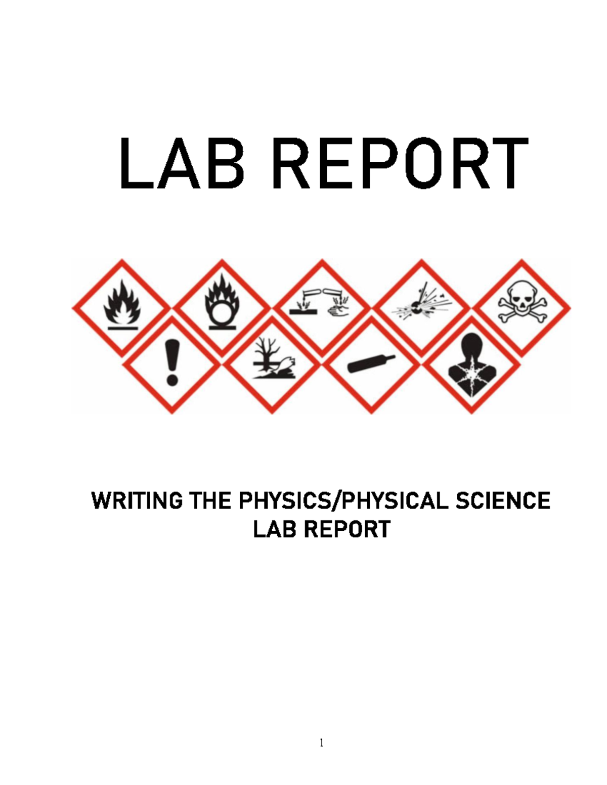 Lab Report Writing Guide for Physics/Physical Science - Studocu