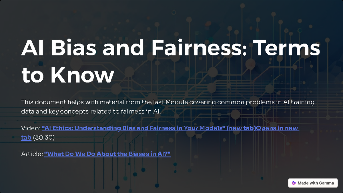 AI Bias and Fairness Terms to Know - AI Bias and Fairness: Terms to ...
