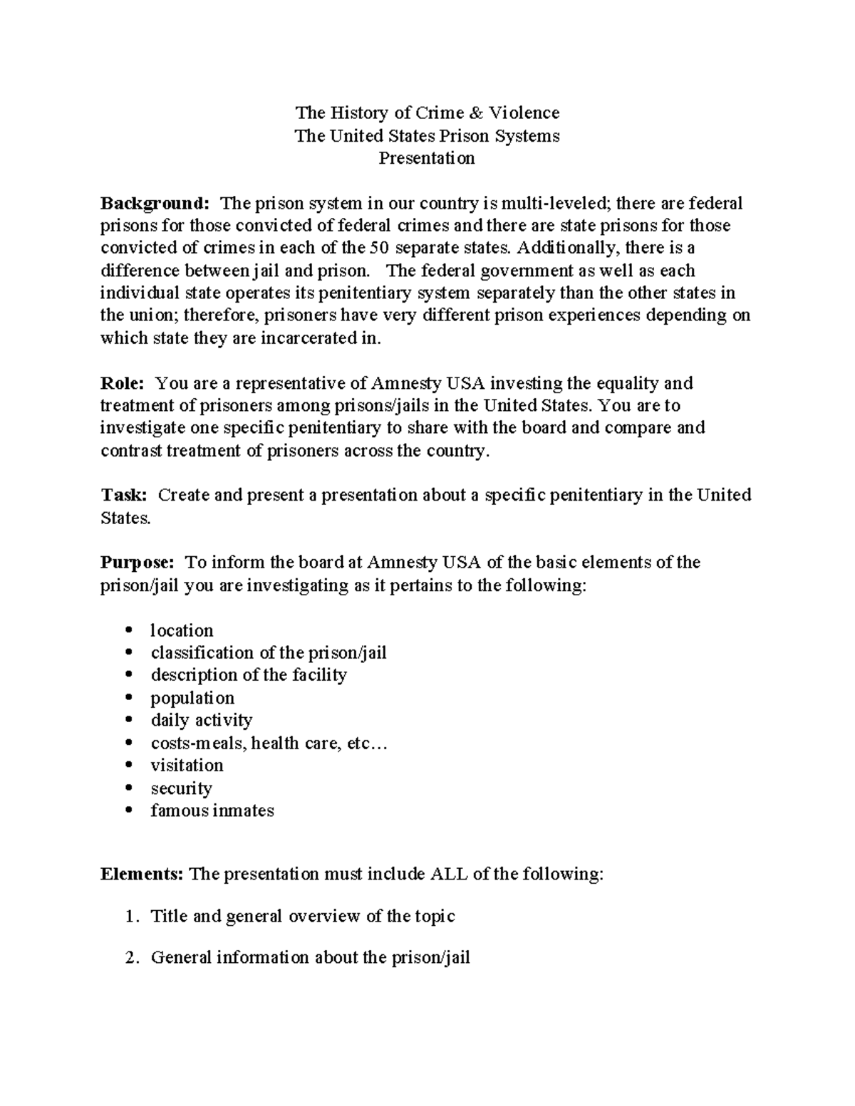 US Prison System Project: An Investigation of Incarceration Practices ...