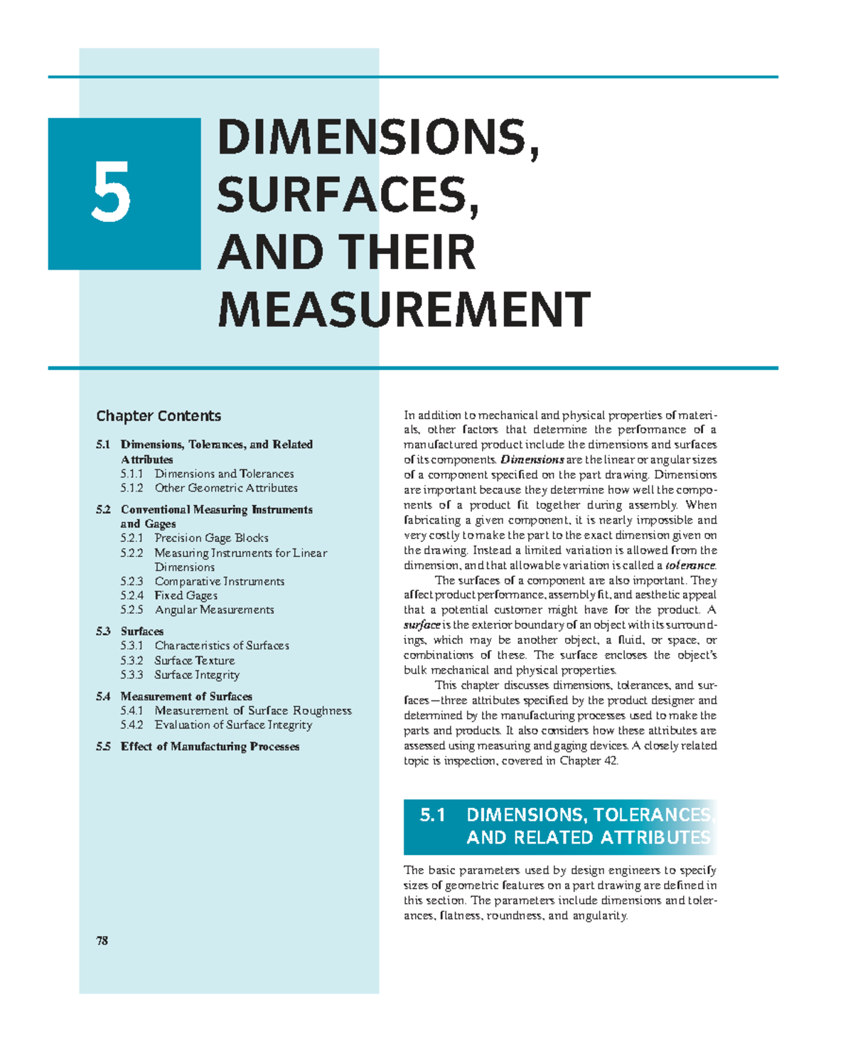 E1C05 Chapter 5: Dimensions, surfaces, and their measurement - Studocu