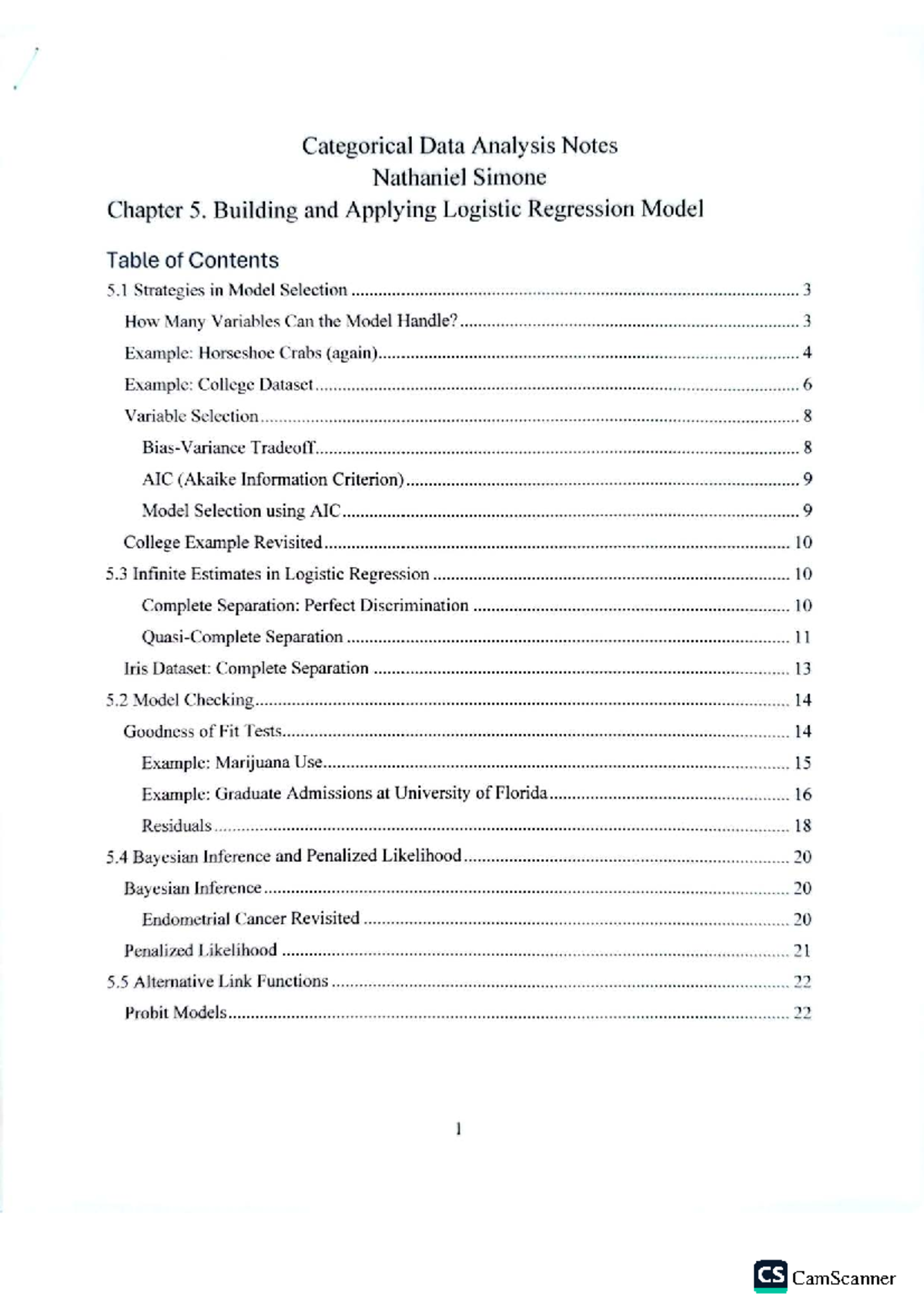 STA4504 Chapter 5: Logistic Regression Model Insights and Applications ...