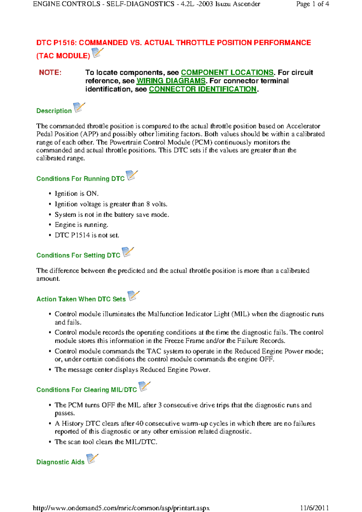 P1515 silverado - listo - DTC P1516: COMMANDED VS. ACTUAL THROTTLE ...