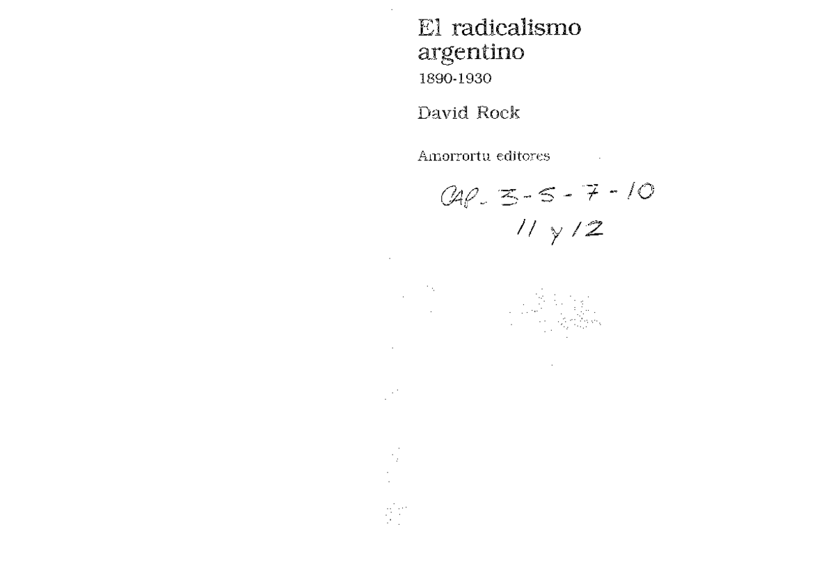 El Radicalismo Argentino: Evolución y Contexto Político (C?4f _ 3 5 7 I ...