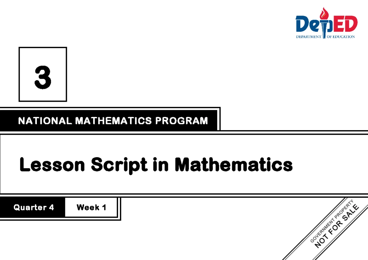 NMP Grade 3 Q4W1D1 - Math Lesson Plan on Division Facts of 2 & 3 - Studocu