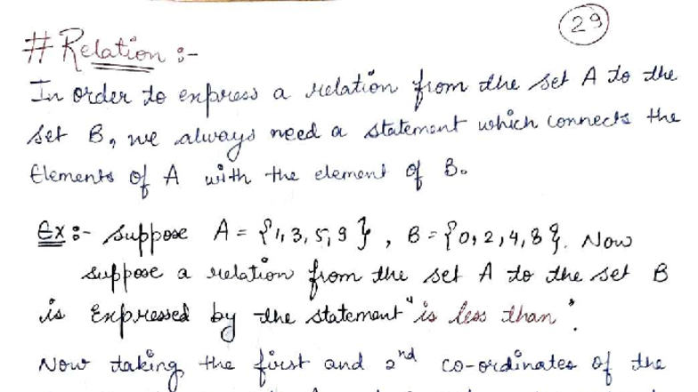 DS. Unit 1. Part II - Notes on Relations and Functions - Studocu