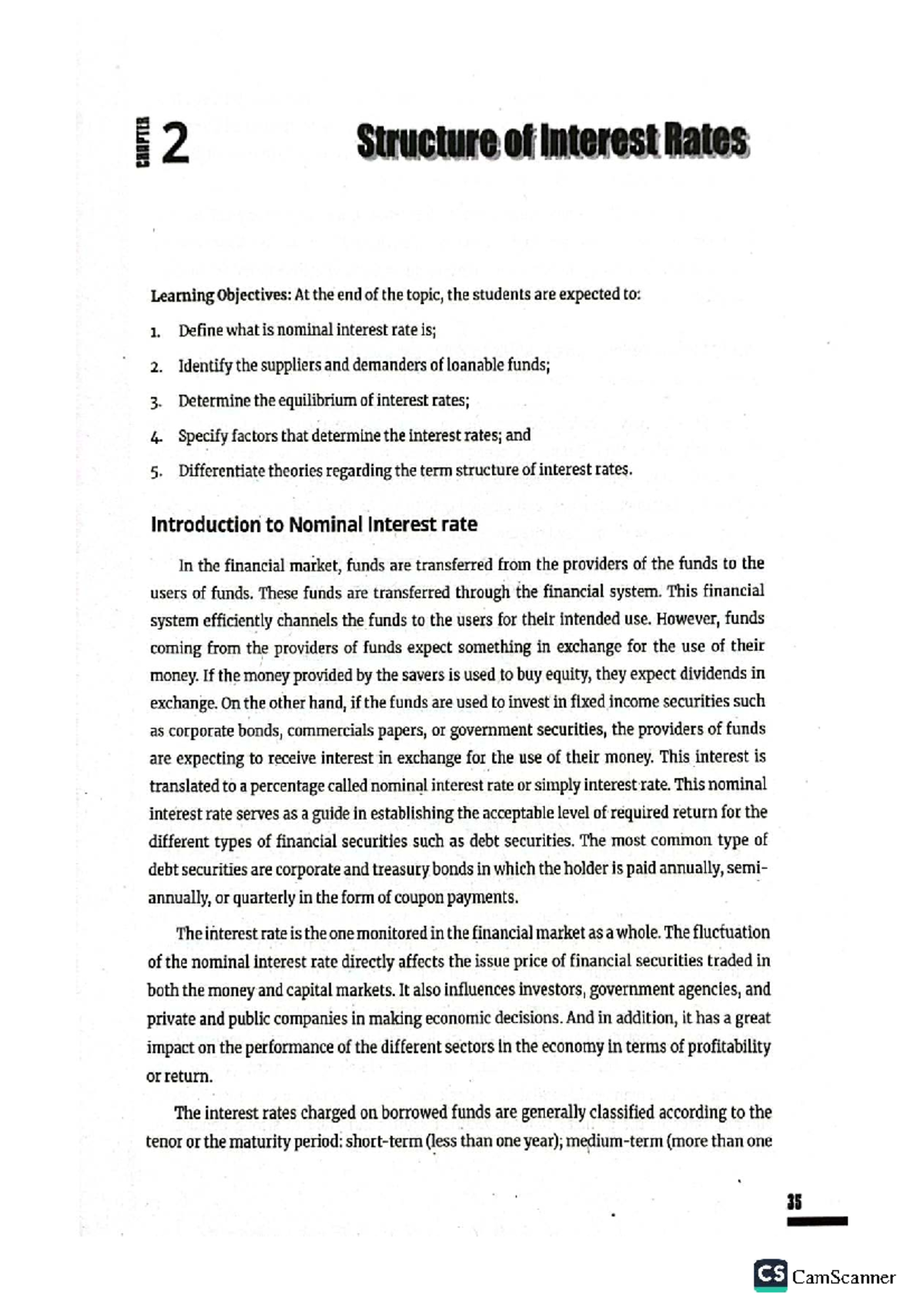 CHAPTER 2: Structure of Interest Rates - Lecture Notes on Nominal Rates ...