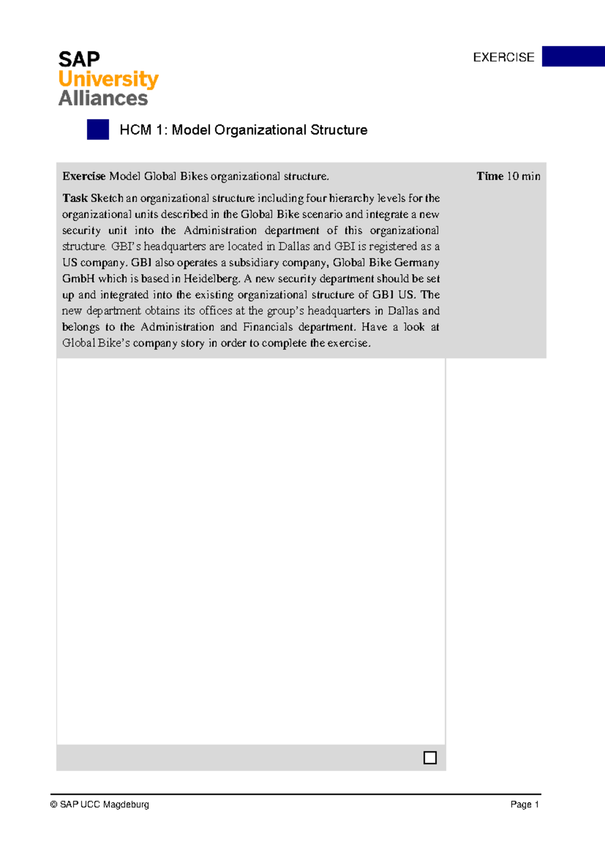 HCM Module 6: Organizational Structure & HR Exercises Overview - Studocu