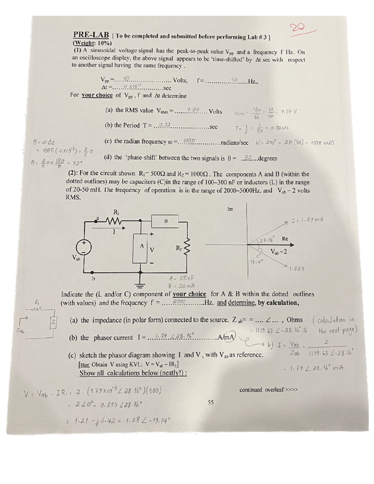 Pre Lab 3 - Experimental Overview and Preparations - Studocu