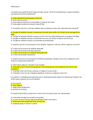 MDC 2 Exam 2 Study guide - Good - Fully compensated pH normal PaCO2 ...