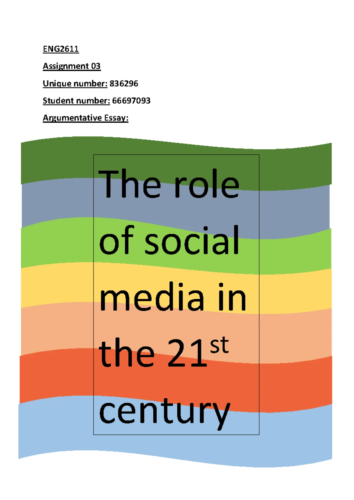 Eng2611 - Assignment 1: Enhancing Critical Reading Techniques and ...