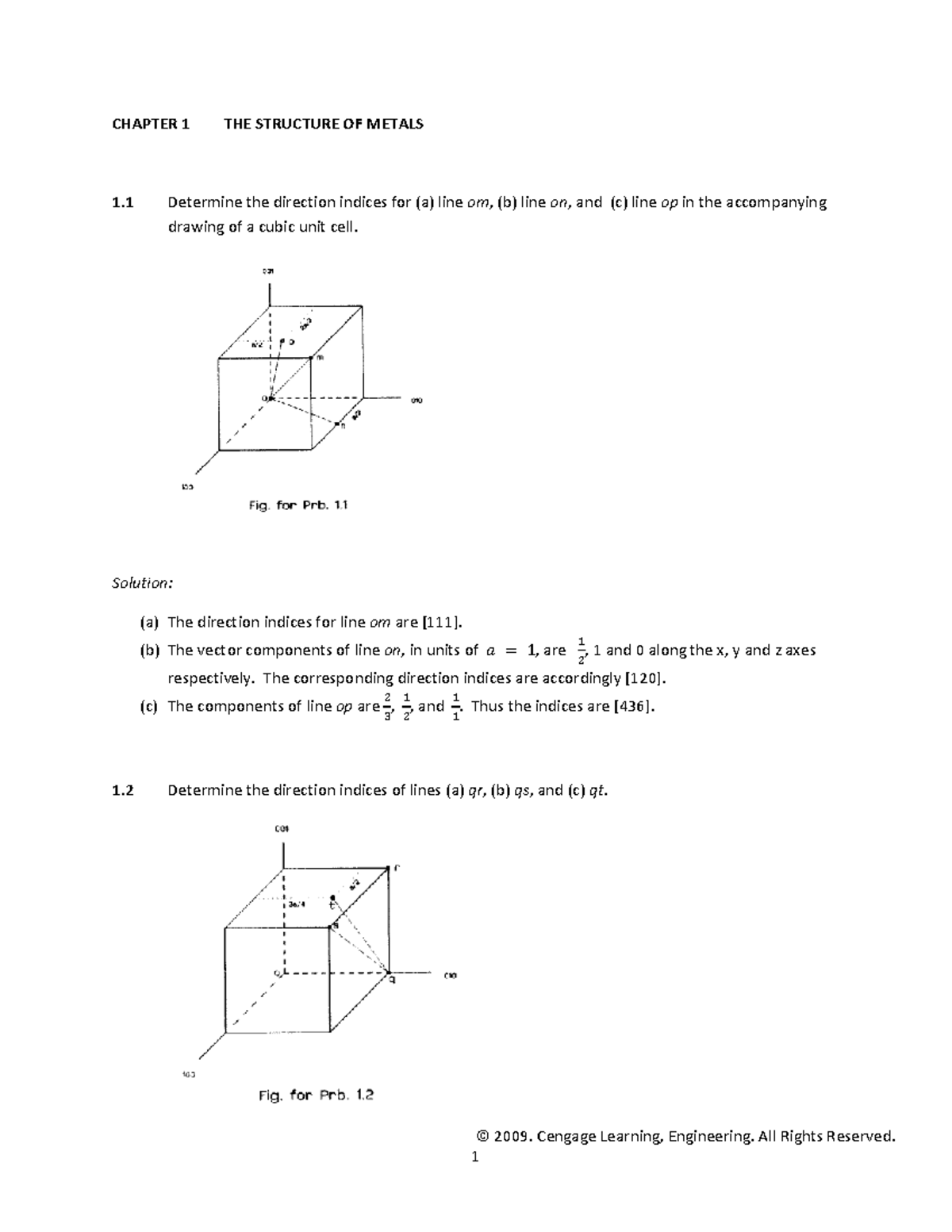 Physical Metallurgy Principles: Chapter 1 - Structure of Metals - Studocu