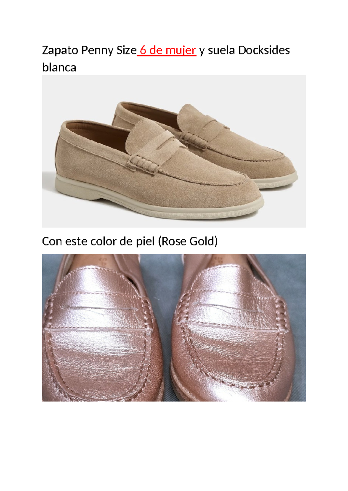 Zapato Penny Size - copia - Auditoria 1 - Zapato Penny Size 6 de mujer ...