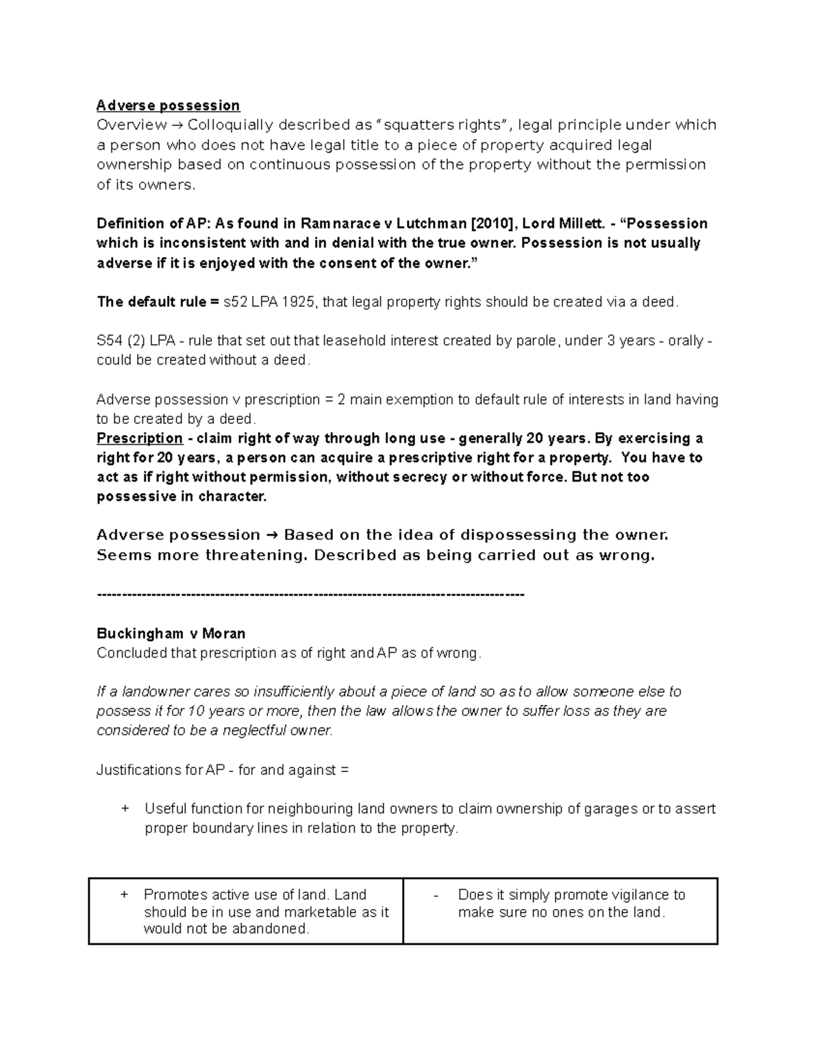 Lecture 18 - Overview of Adverse Possession and Its Legal Principles ...