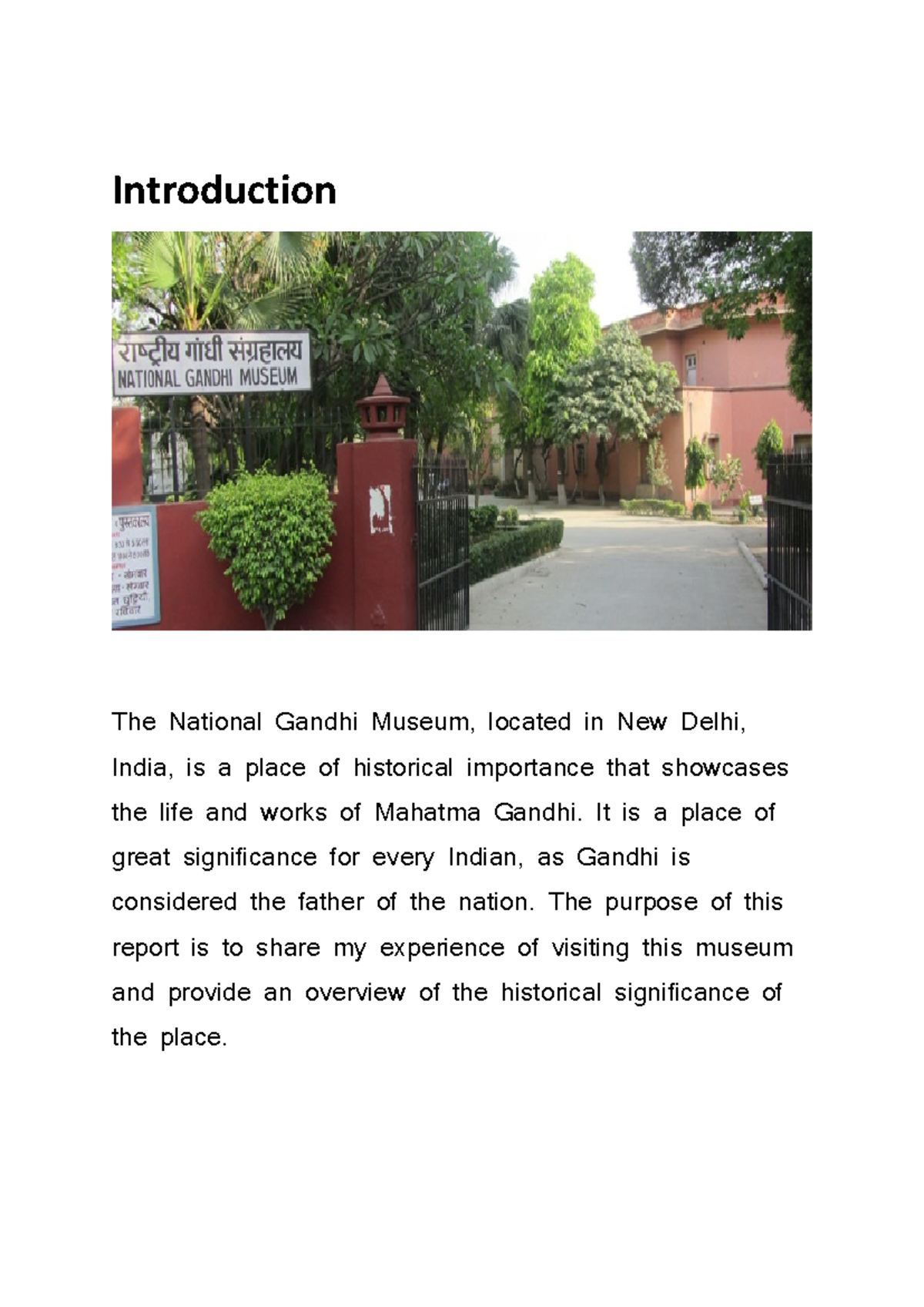 Gandhi and Education: Insights from the National Gandhi Museum - Studocu