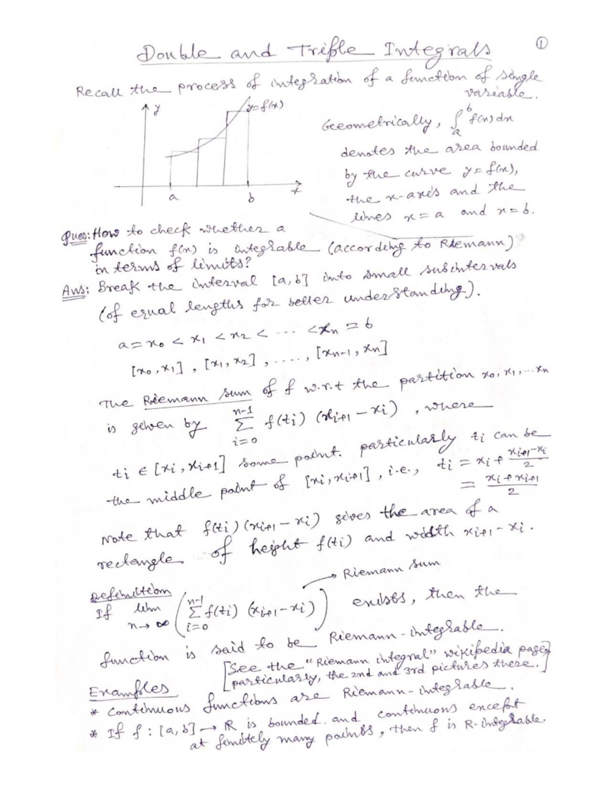 14.Double and Triple Integrals - 3 Lectures - Double and Triple ...