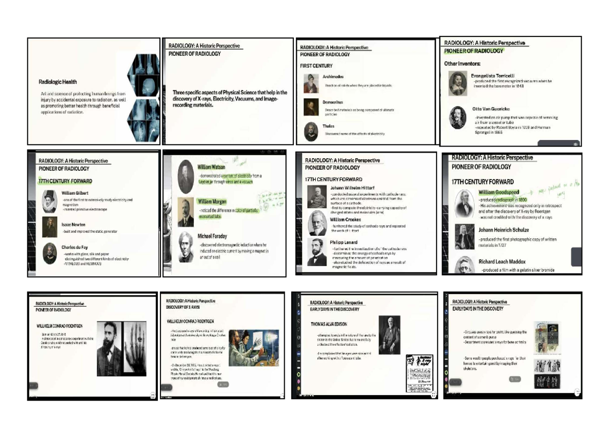 RADIOLOGY 101: A Historical Overview and Technological Advances - Studocu