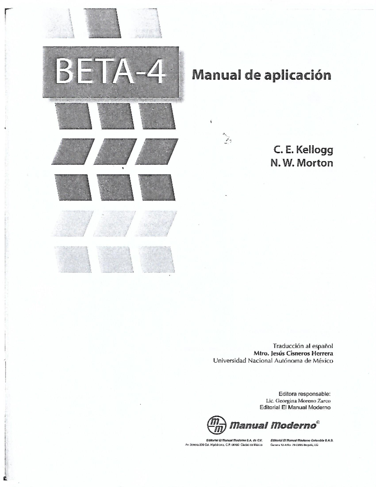 Manual de Aplicación Beta IV: Guía de Uso y Calificación - Studocu