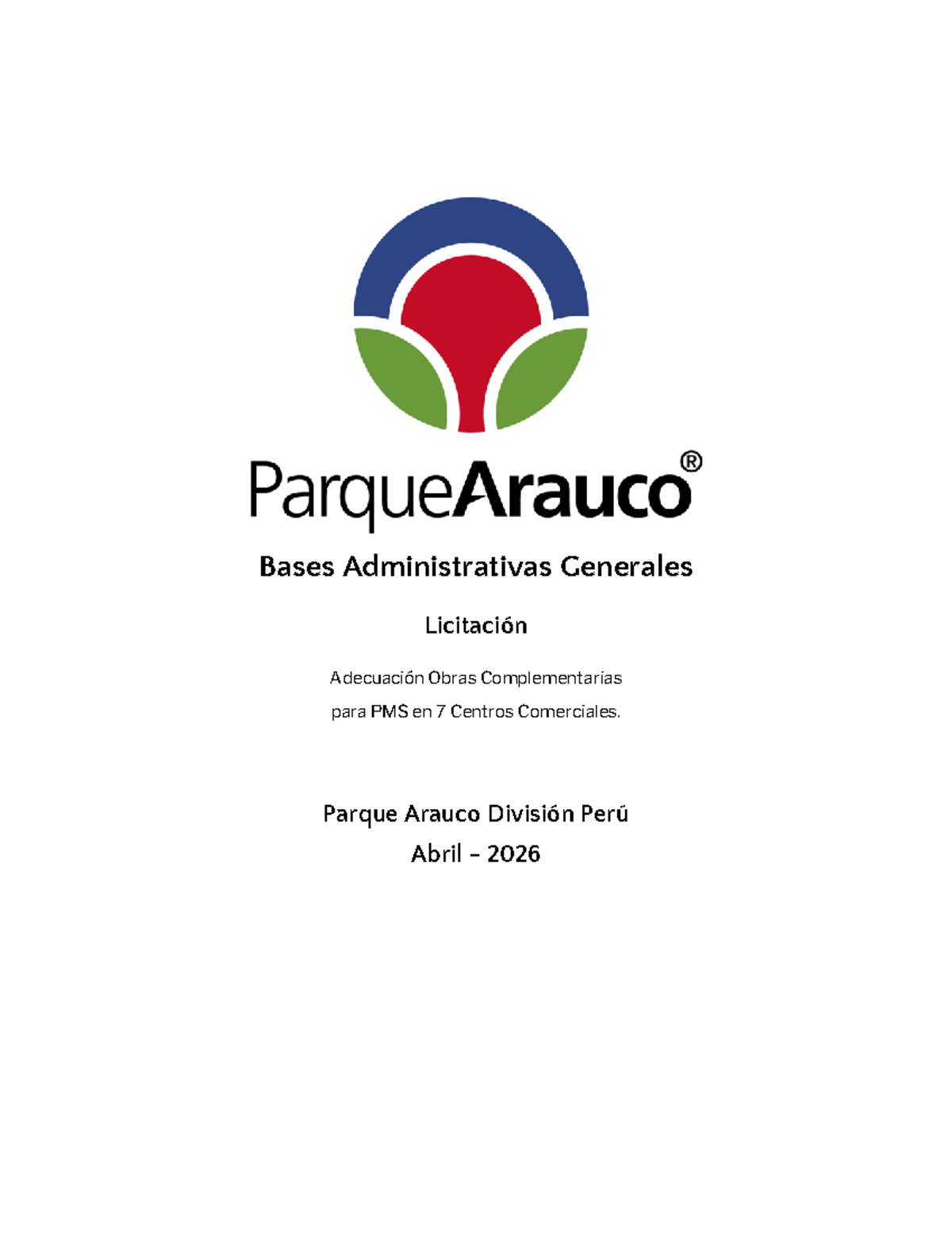 Bases Administrativas de Licitación para Obras Complementarias PMS DPE ...