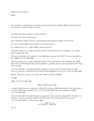 Module 1 Discussion - Applied Statistics Module 1 Discussion Hello all ...