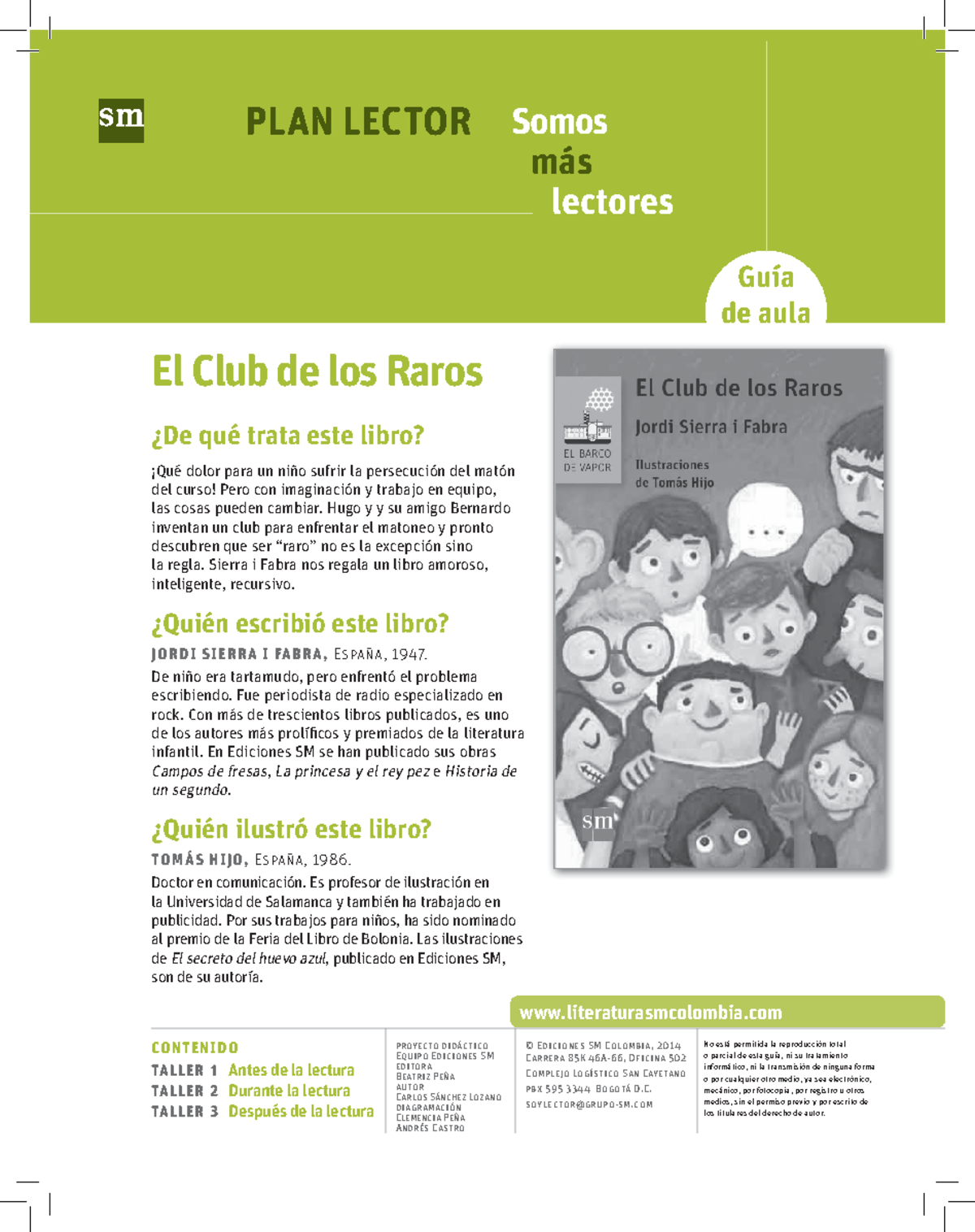 Guía de Aula: El Club de los Raros - Plan Lector SM 2014 - Studocu