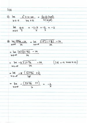Limits and Continuity Notes - Calculus I Notes on Limits and Continuity ...