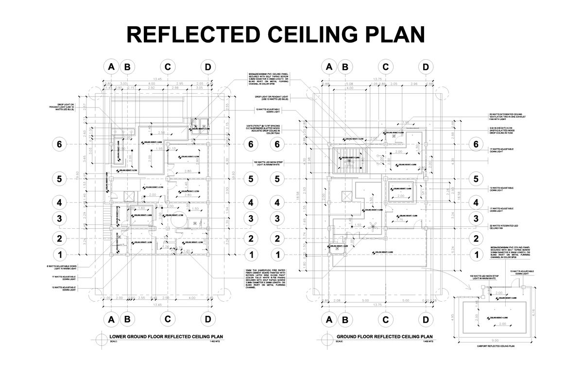 ARCH 401: Reflected Ceiling Plan for Ground & Lower Ground Floors - Studocu
