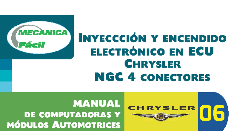 MEC 06: Guía Práctica de Conectores ECU Chrysler NGC 4 - Studocu