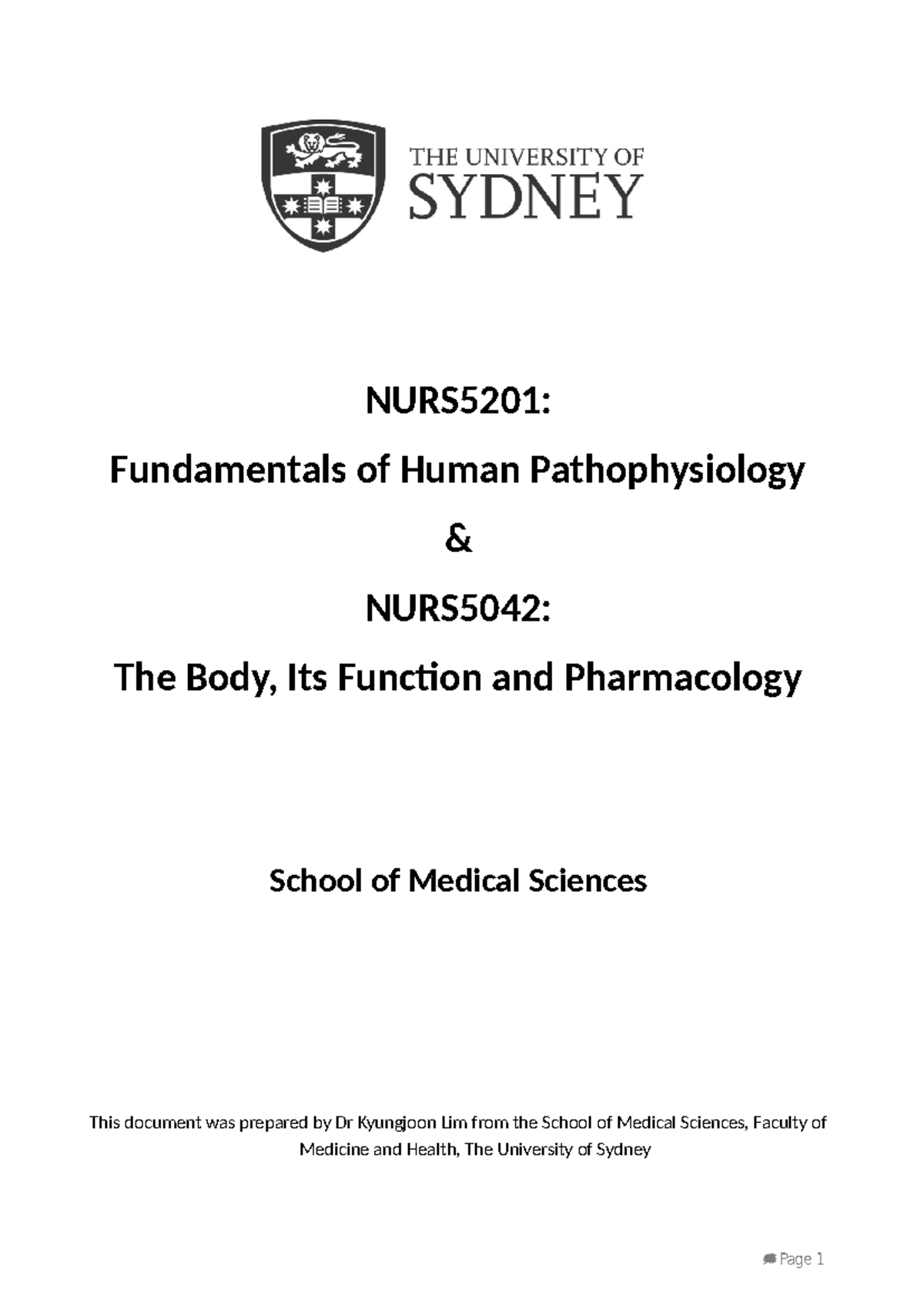 NURS5201 & NURS5042: Workshop 2 - Cardiovascular & Respiratory ...