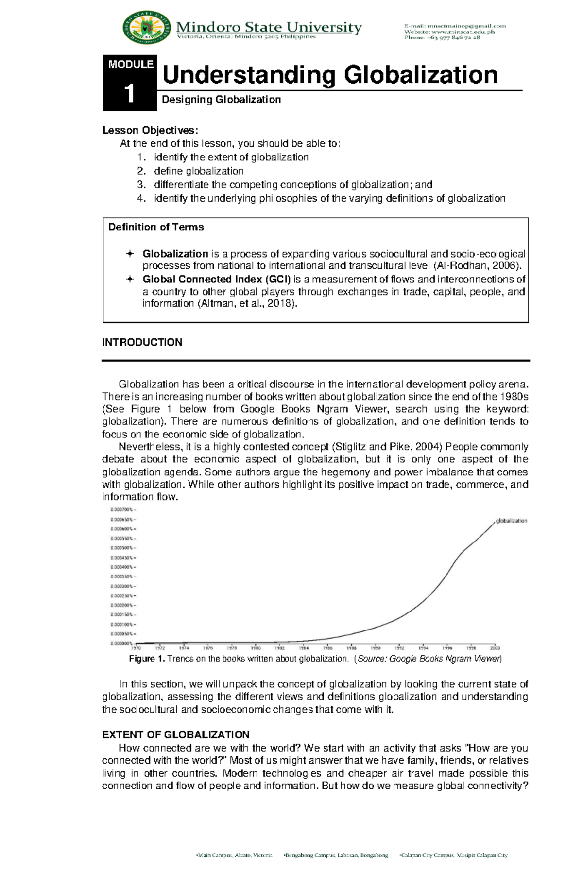 Understanding Globalization: Concepts and Perspectives (Module) - Studocu