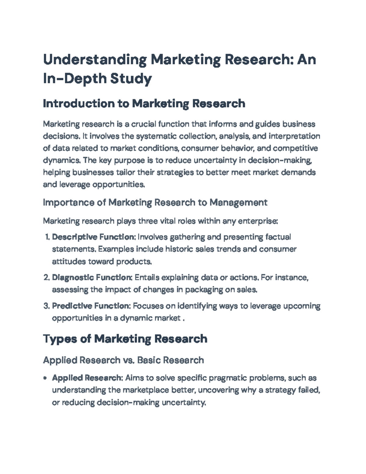 Understanding Marketing Research: Concepts, Tools, and Ethics (MKT 101 ...