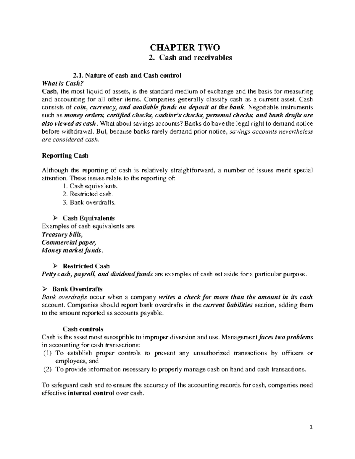 Chapter 1 - This is fundamentals of accounting II lecture notes ...