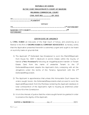 [Solved] Grounds for raising an objection on a point of law and when ...