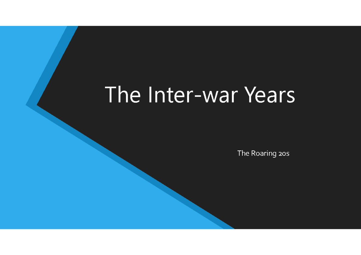 Lesson 4 - The Roaring 20s: Prosperity, Inequality, and Change - Studocu