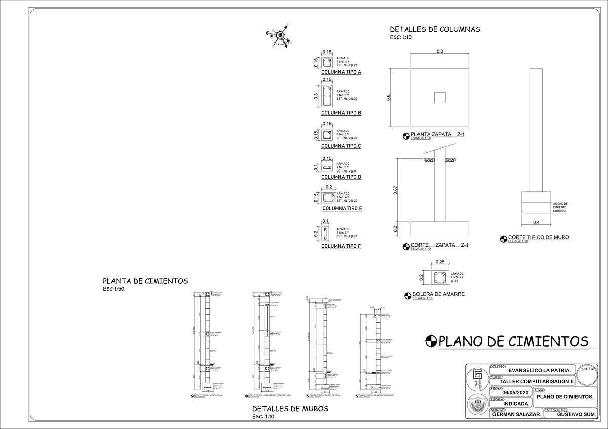 Plano de Cimientos final-Layout 1 - COLUMNA TIPO A COLUMNA TIPO B ...