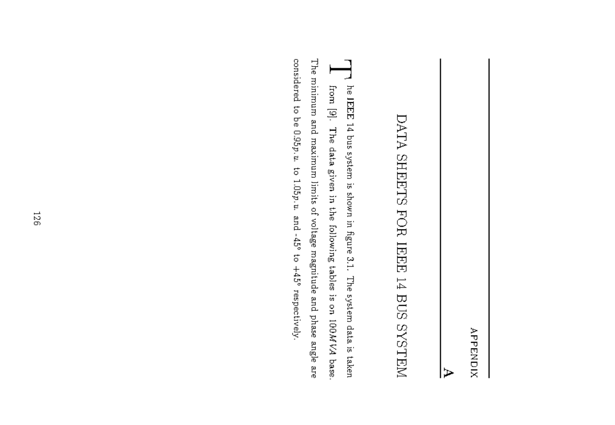 Datasheets for IEEE 14 Bus System - Appendix A Data Sheets - Studocu