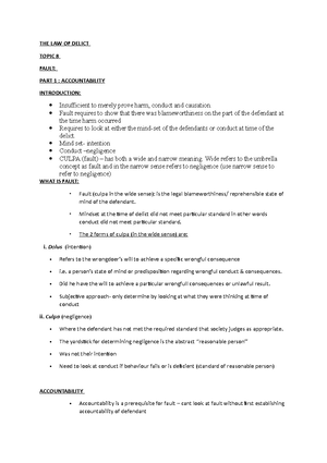 Delict case 1 summary - Edward Nathan Sonnenberg v Judith Mary Hawarden ...