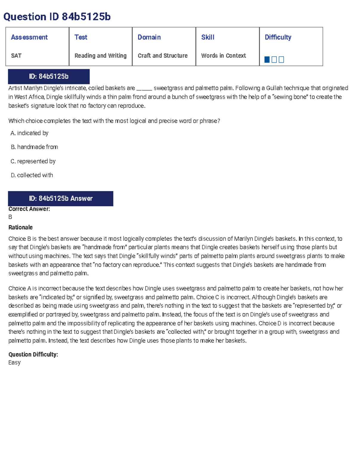 SAT Reading & Writing Practice Questions and Answers (Assessment Test ...