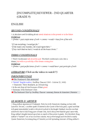 Grade 9 Reviewer - 3RD Quarter - [INCOMPLETE] REVIEWER FOR 3RD QUARTER: FILIPINO, SCIENCE, TLE ...